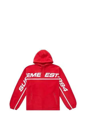 Supreme Polartec Half Zip Hooded Sweatshirt - Red