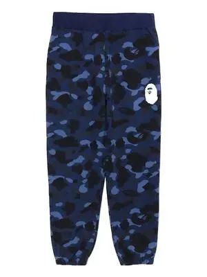 A BATHING APE Camo Wide Fit Sweat Pants - Navy Blue
