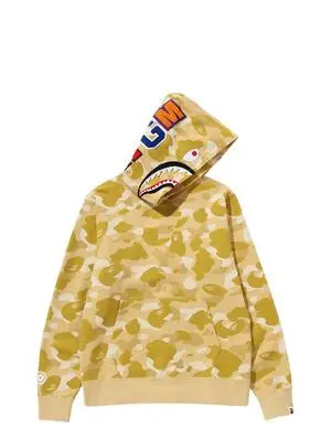 A BATHING APE Camo Shark Pullover Hoodie - Yellow