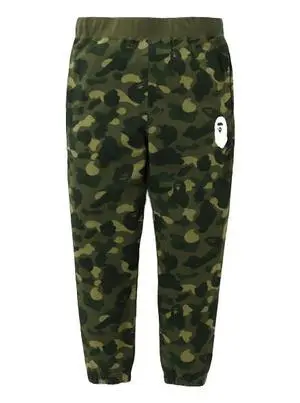 A BATHING APE Camo Sweat Pants - Green