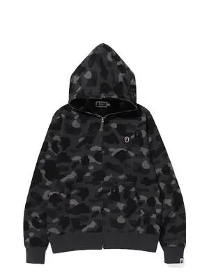 A BATHING APE Camo Full Zip Hoodie - Black