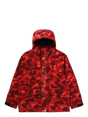 A BATHING APE Camo Snowboard Jacket - Red