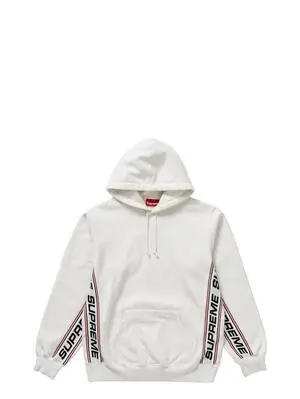 Supreme Text Rib Hooded Sweatshirt - White