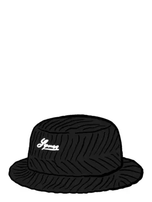Supreme Terry Corduroy Crusher Hat - Black