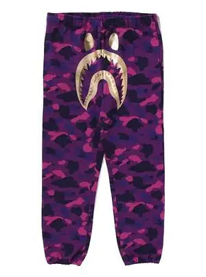 A BATHING APE Camo Shark Sweatpant - Purple