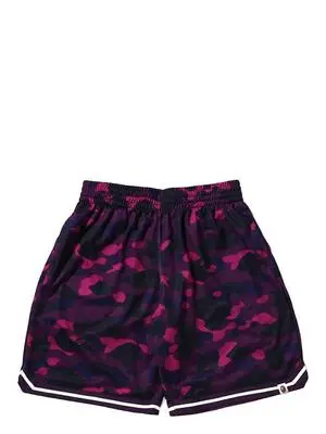 BAPE Camo Wide Fit Basketball Shorts - Purple