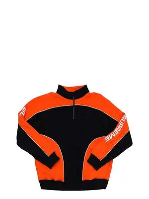 Supreme Speedway Half Zip Sweatshirt - Black/orange
