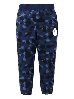 A BATHING APE Camo Sweat Pants - Navy Blue