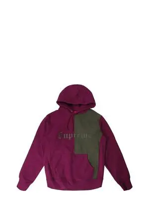 Supreme Split Old English Hooded Sweatshirt - Plum
