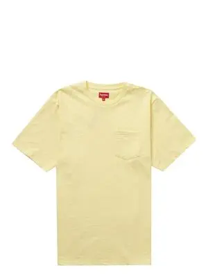 Supreme Short Sleeve Pocket Tee Shirt - Pale Yellow