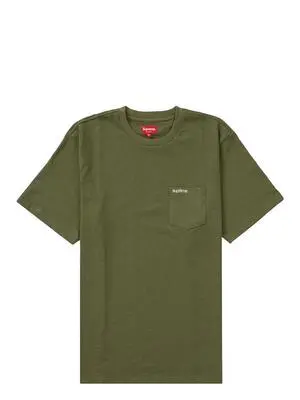 Supreme Short Sleeve Pocket Tee Shirt - Olive