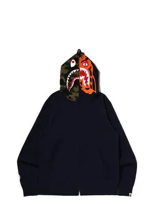 A BATHING APE Full Zip Hoodie - Navy Blue