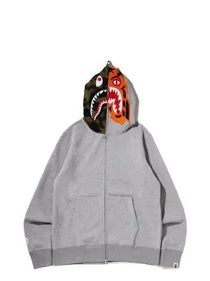 A BATHING APE Crazy Face Full Zip Hoodie - Grey