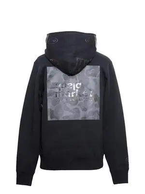 A BATHING APE Comme Des Garcons Market Shark Pullover Hoodie - Black