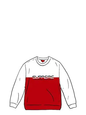 Supreme Split Logo Pullover - White