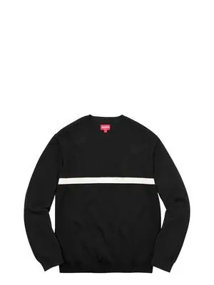 Supreme Split Pique Crewneck Sweatshirt - Black