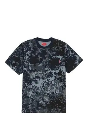Supreme Short Sleeve Pocket Tee Shirt - Navy Blue German Camo
