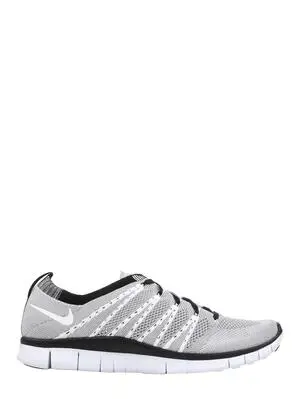 Nike Free Flyknit Htm Sneakers - White/light Charcoal/black