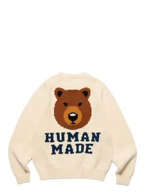 HUMAN MADE Bear Raglan Knit Sweater - White