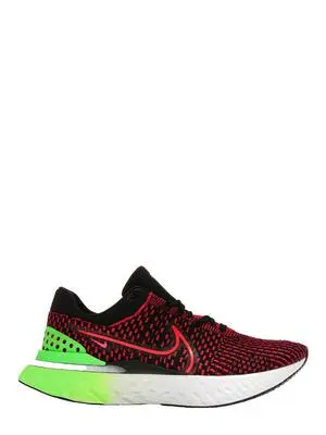 Nike React Infinity Run Flyknit 3 Black/green Strike/team Red