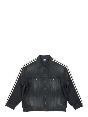 Balenciaga X Adidas Oversized Denim Jacket - Black