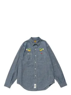 HUMAN MADE Chambray Long Sleeve Shirt - Blue