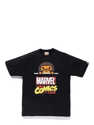 A BATHING APE X Marvel Comics Milo Tee Shirt - Black