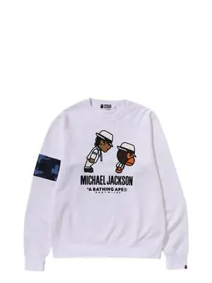 A BATHING APE X Michael Jackson Baby Milo Crewneck Sweatshirt - White