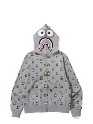 A BATHING APE X Minions Shark Full Zip Hoodie - Grey