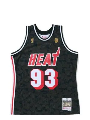 A BATHING APE X Mitchell & Ness Miami Heat Jersey - Black