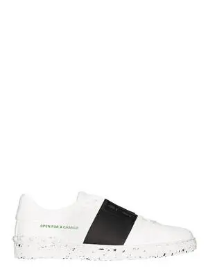 Valentino Garavani Open For A Change Sneakers - White/black Band/green
