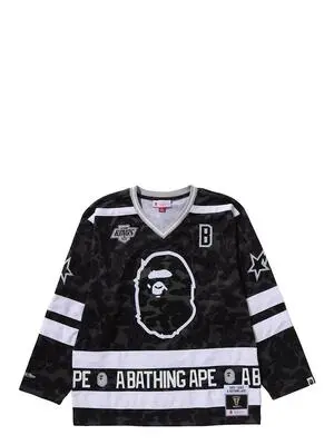 A BATHING APE X Mitchell & Ness Nhl Los Angeles Kings Mesh Hockey Jersey - Black