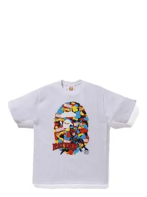 A BATHING APE X Marvel Camo Black Widow Tee Shirt - White