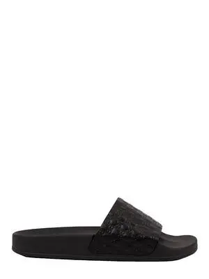 Balmain Calypso Embossed Slides - Black