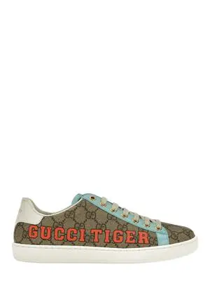 Gucci Ace Tiger Shoes - Beige/ebony/orange