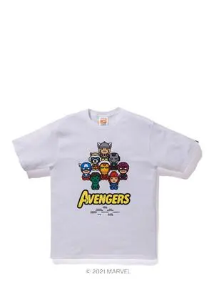 A BATHING APE X Marvel Comics Milo Avengers Tee Shirt - White