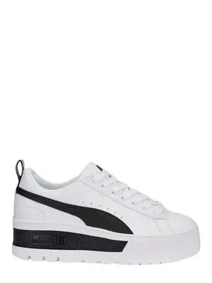 PUMA Mayze Wedge Sneakers - White/black