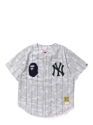 A BATHING APE X Mitchell & Ness Yankees Jersey - White