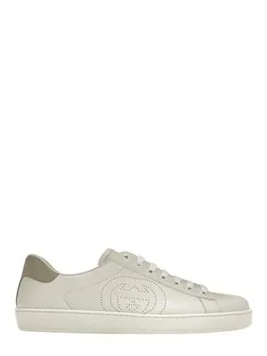 Gucci Ace Perforated Interlocking G Sneakers - White