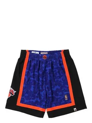 A BATHING APE X Mitchell & Ness New York Knicks Shorts - Blue