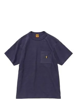 HUMAN MADE Human Logo #1 Pocket T-shirt - Navy Blue