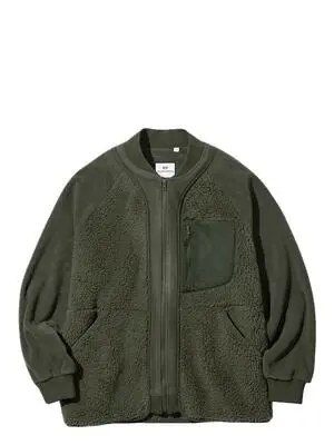 Uniqlo Fleece Oversized Longsleeve Jacket - Olive