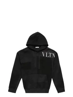 Valentino Garavani Patchwork Vltn Hoodie - Black/white