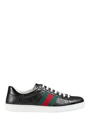 Gucci Ace Signature Shoes - Black