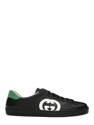 Gucci Ace Interlocking Gg Shoes - Black/white