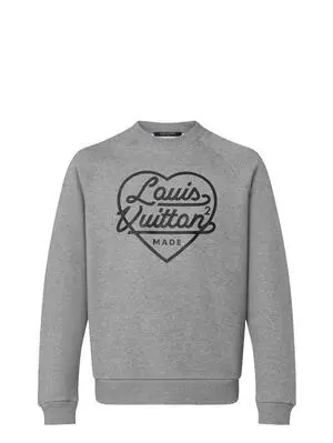LOUIS VUITTON Printed Heart Sweatshirt - Light Grey