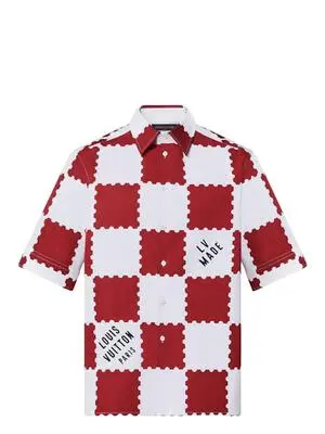 LOUIS VUITTON X Nigo Giant Damier Shortsleeved Shirt - Garnet Red
