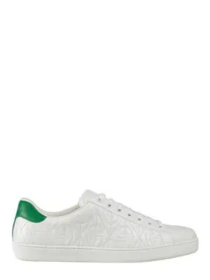 Gucci Ace Rhombus Lace-up Sneakers - White