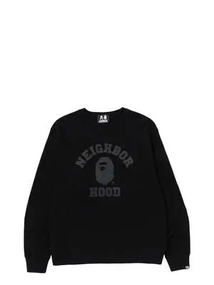 A BATHING APE X Neighborhood Relaxed Fit Crewneck Sweatshirt - Black