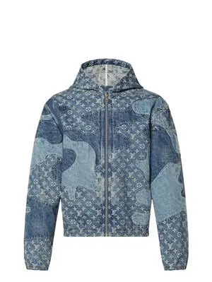 LOUIS VUITTON X Nigo Monogram Patchwork Denim Hoodie - Indigo